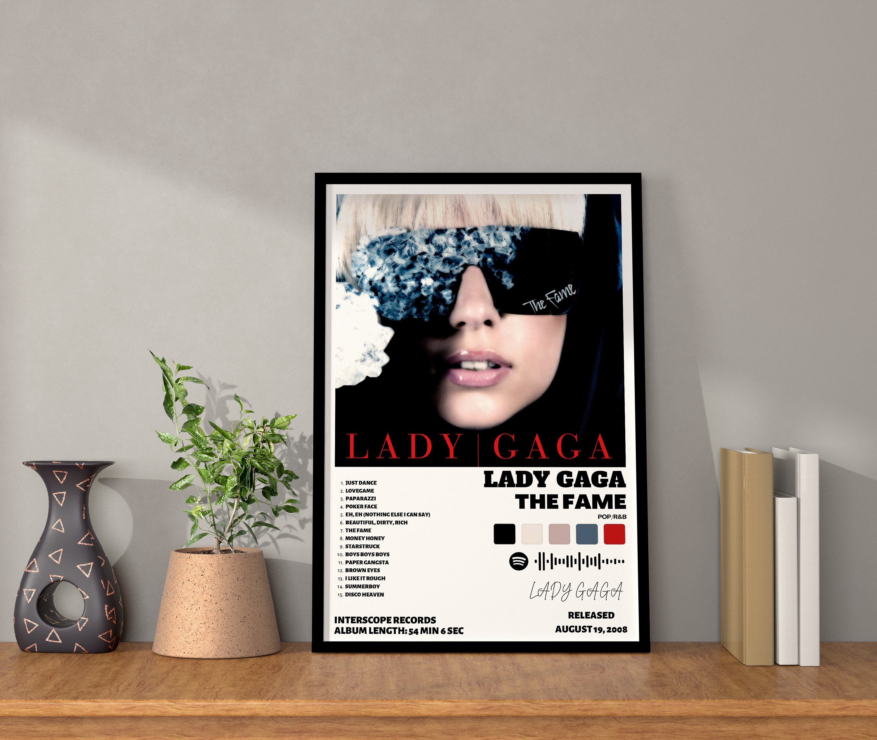 Lady Gaga the Fame Album Cover Poster, Room Decor, Wall Art, Music ...