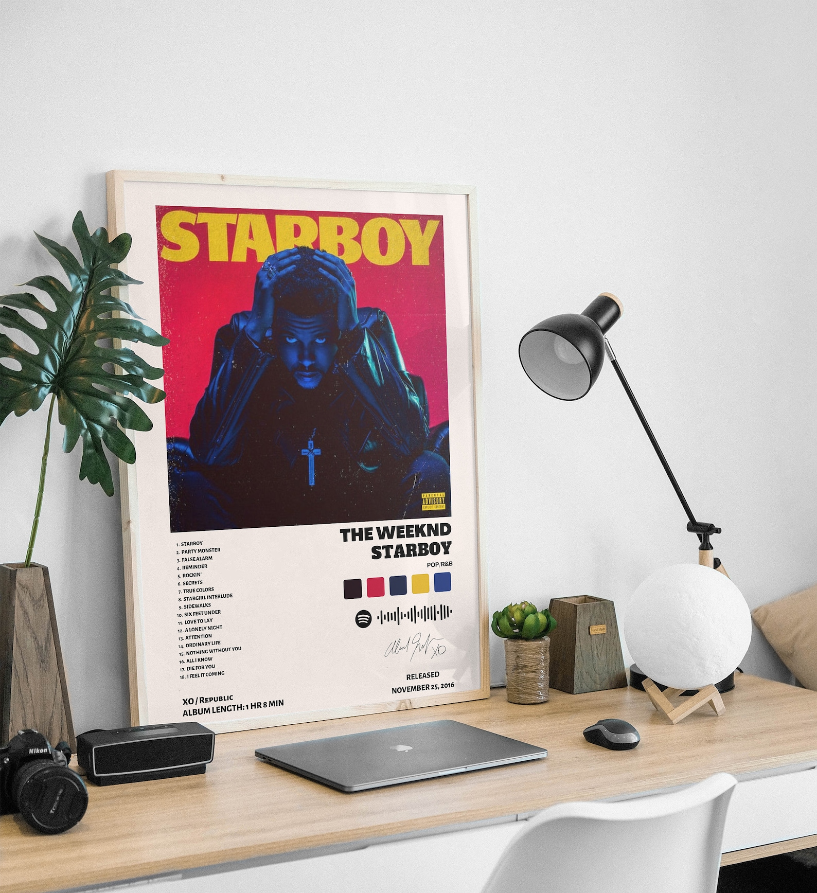 The Weeknd Starboy Album Cover Poster Room Decor Wall - Etsy UK