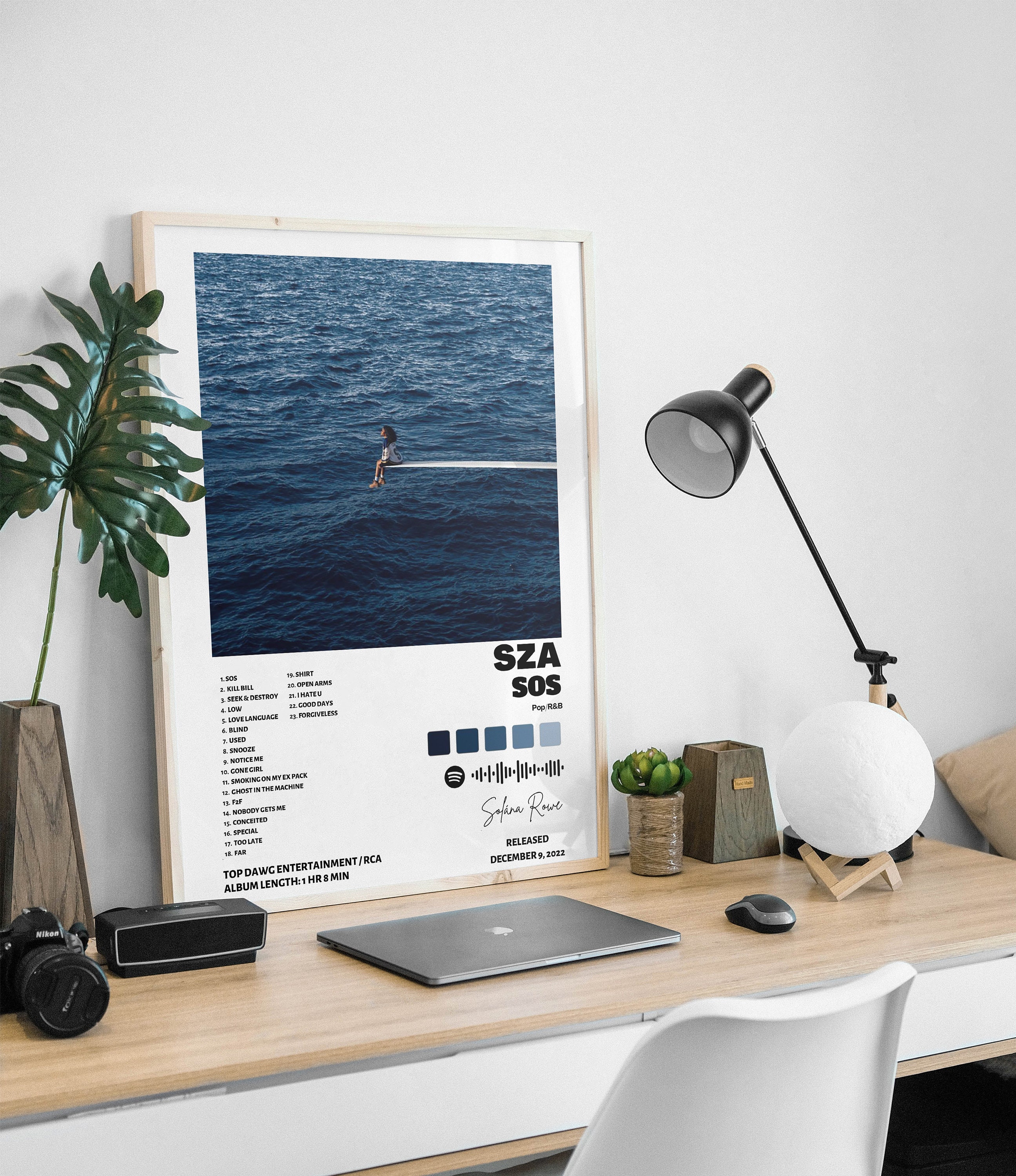 SZA SOS / Album Cover Poster Room Decor Wall Art Music Gifts Home Decor ...