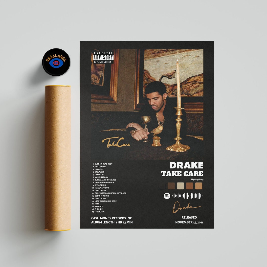 Drake Take Care Album Cover Poster, Room Decor, Wall Art, Music Gifts ...