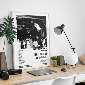 Playboi Carti Die Lit Album Cover Poster, Room Decor, Wall Art, Music Gifts, Home Decor, Music ...