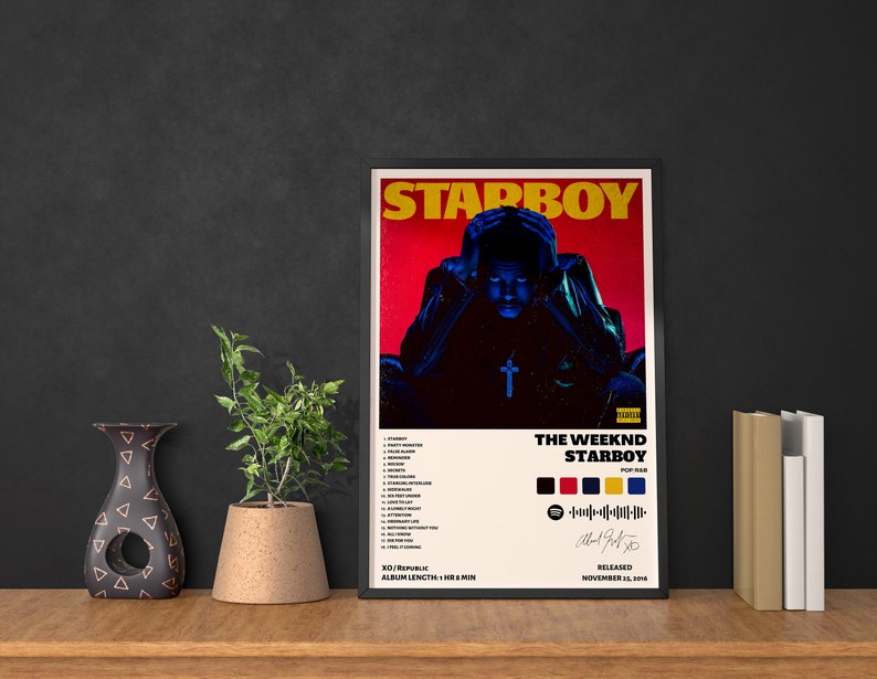 The Weeknd Starboy Album Cover Poster Room Decor Wall - Etsy UK