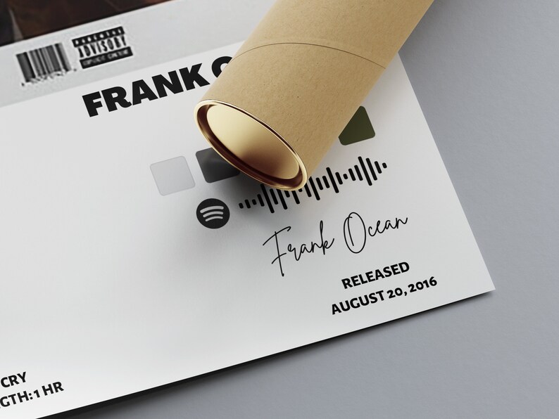 Frank Ocean Blonde Album Cover Poster, Room Decor, Wall Art, Music ...