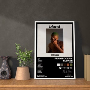 Frank Ocean Blonde Album Cover Poster, Room Decor, Wall Art, Music ...