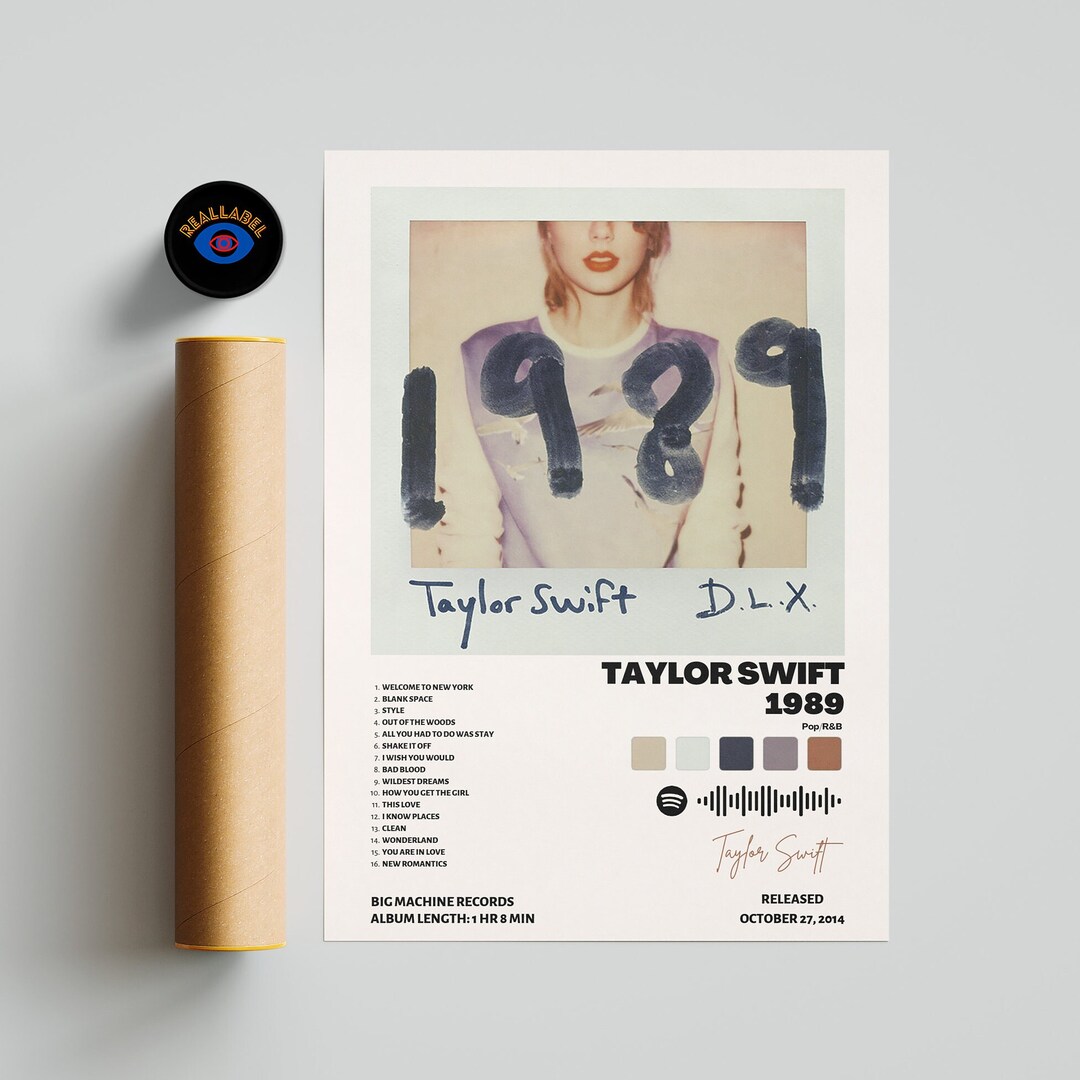 Taylor Swift - 1989 - Album Cover Poster, Room Decor, Wall Art, Music ...