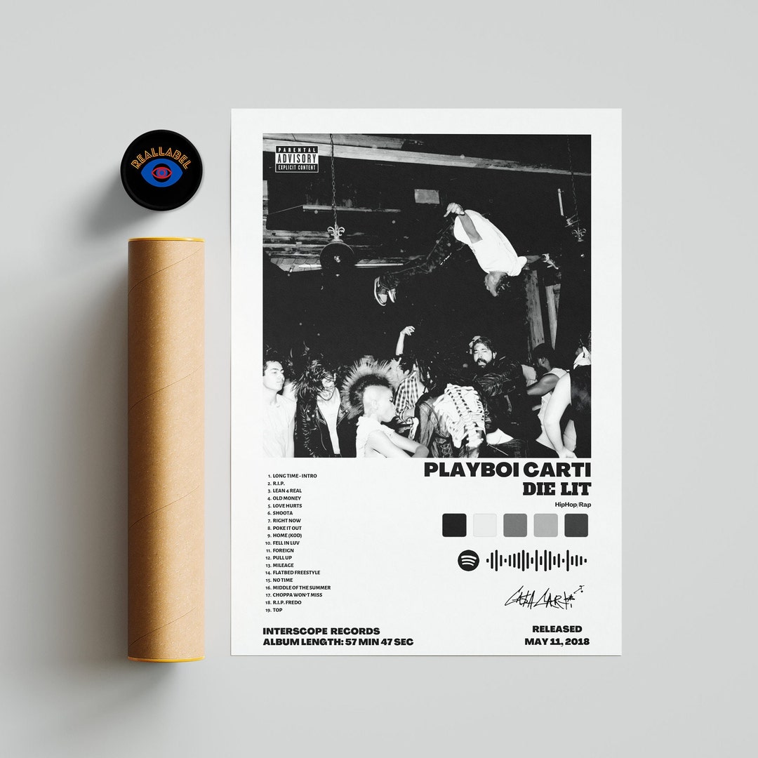 Playboi Carti – Die Lit - Album Cover Poster, Room Decor, Wall Art, Music Gifts, Home Decor ...