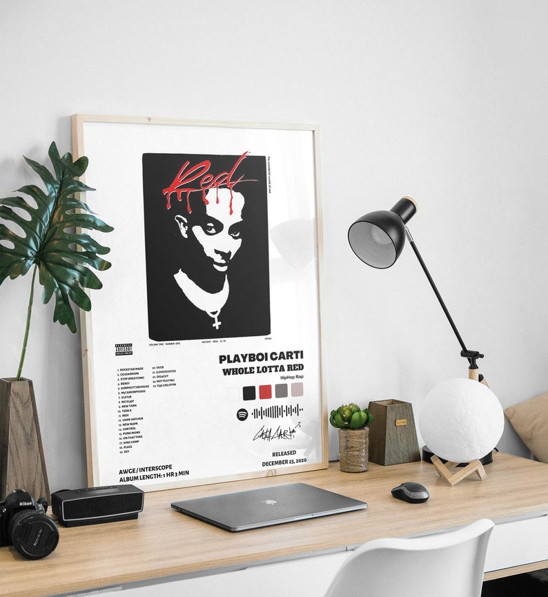 Playboi Carti Die Lit Album Cover Poster, Room Decor, Wall Art, Music Gifts, Home Decor, Classic ...