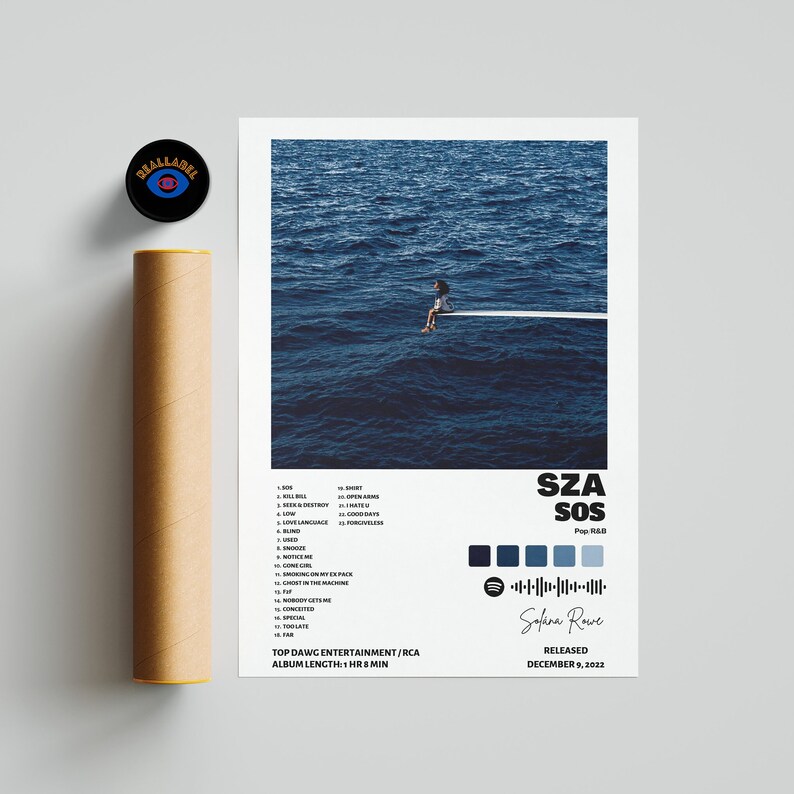 SZA SOS / Album Cover Poster Room Decor Wall Art Music Gifts Home Decor ...