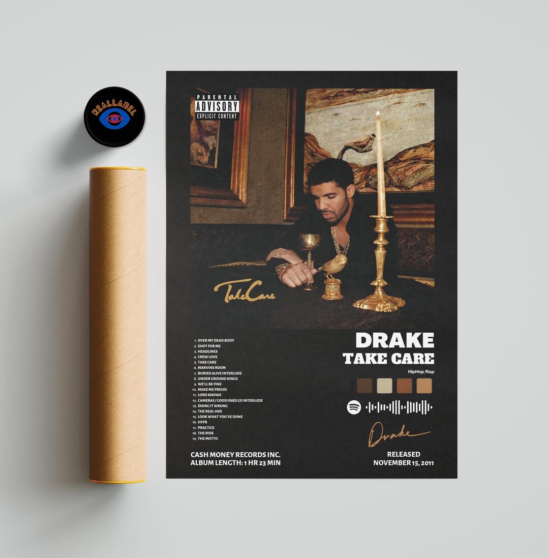 Drake – Take Care - Album Cover Poster, Room Decor, Wall Art, Music ...