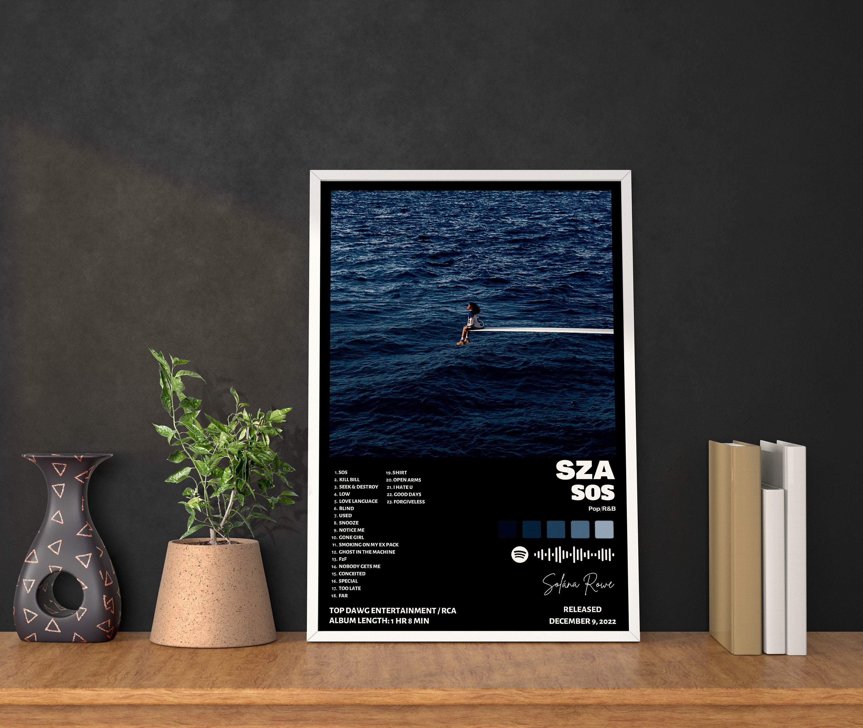 SZA SOS / Album Cover Poster Room Decor Wall Art Music Gifts Home Decor ...