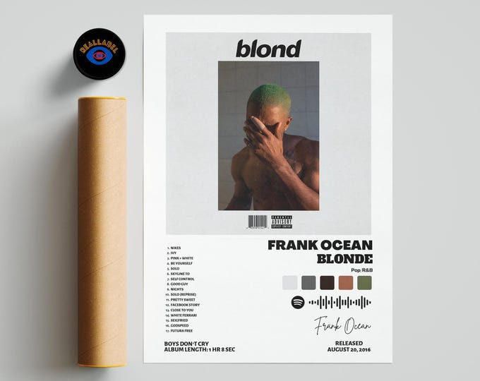 Frank Ocean – Blonde - Album Cover Poster, Room Decor, Wall Art, Music ...