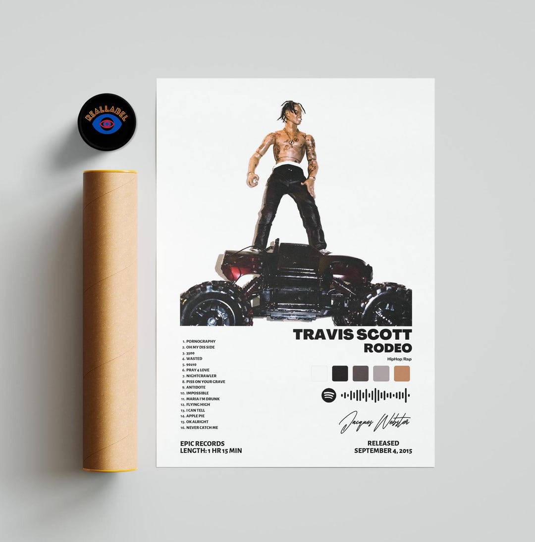 Travis Scott - Rodeo - Album Cover Poster, Room Decor, Wall Art, Music ...