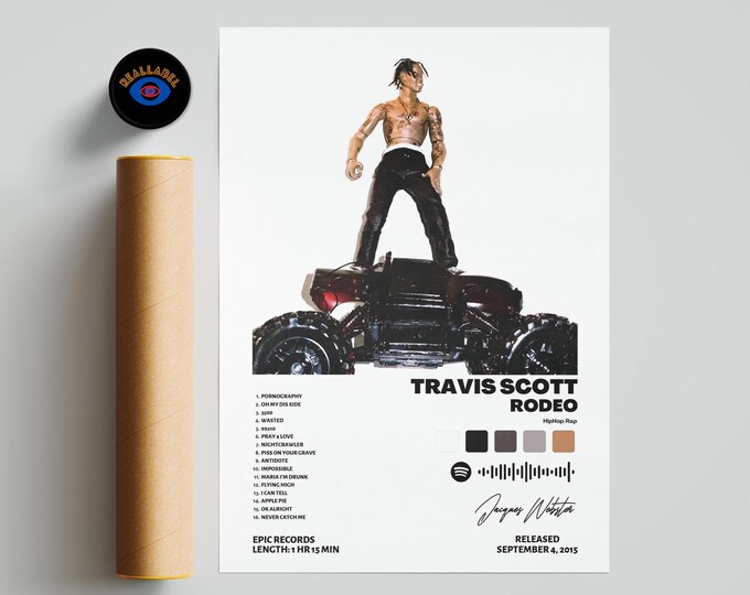 Travis Scott - Rodeo - Album Cover Poster, Room Decor, Wall Art, Music ...