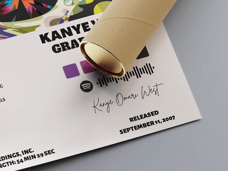 Kanye West Graduation Album Cover Poster, Room Decor, Wall Art, Music ...