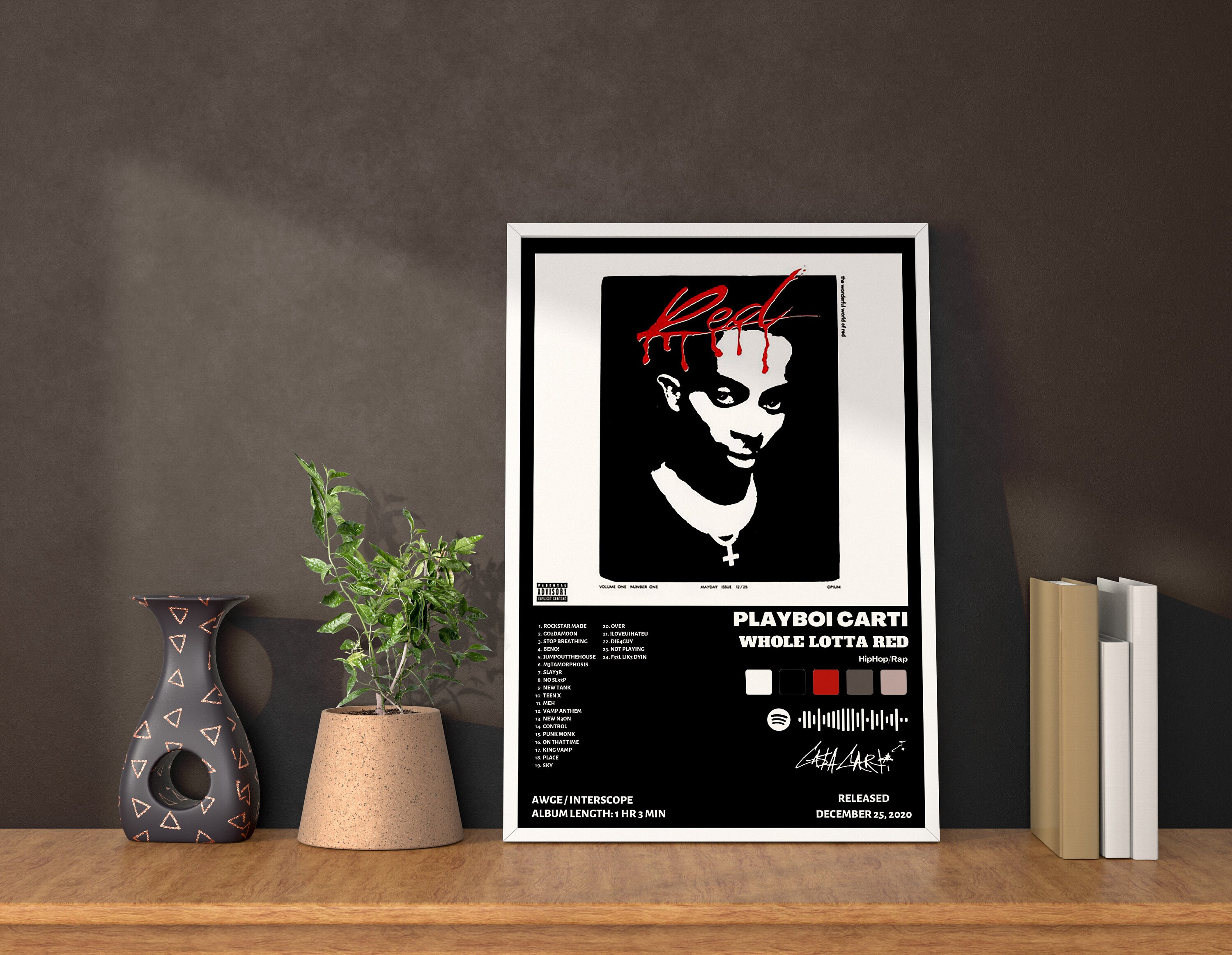 Playboi Carti Die Lit Album Cover Poster, Room Decor, Wall Art, Music Gifts, Home Decor, Classic ...