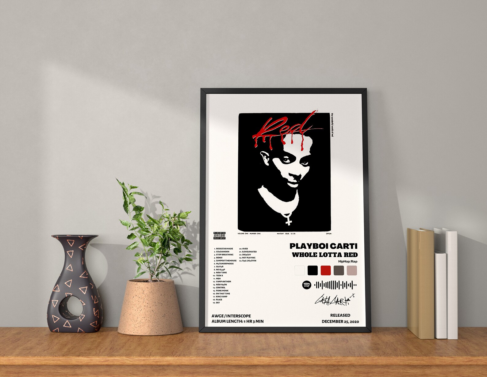 Playboi Carti Die Lit Album Cover Poster, Room Decor, Wall Art, Music Gifts, Home Decor, Classic ...