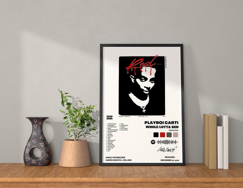 Playboi Carti Die Lit Album Cover Poster, Room Decor, Wall Art, Music Gifts, Home Decor, Classic ...