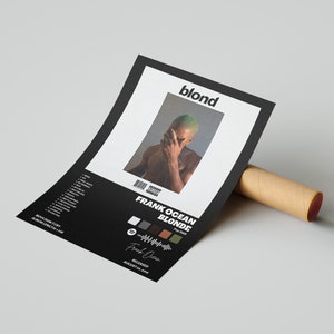 Frank Ocean Blonde Album Cover Poster, Room Decor, Wall Art, Music ...