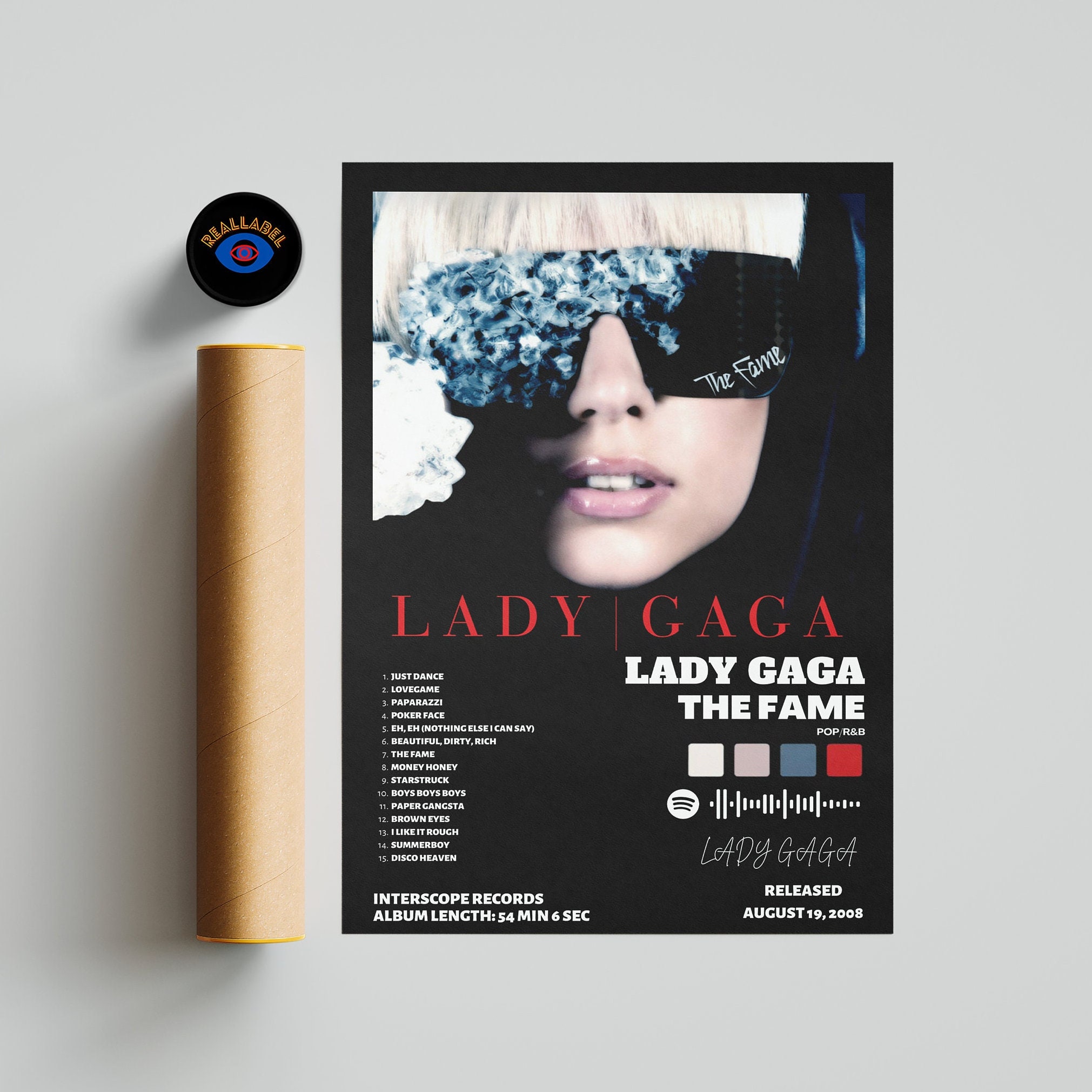 Lady Gaga the Fame Album Cover Poster, Room Decor, Wall Art, Music ...