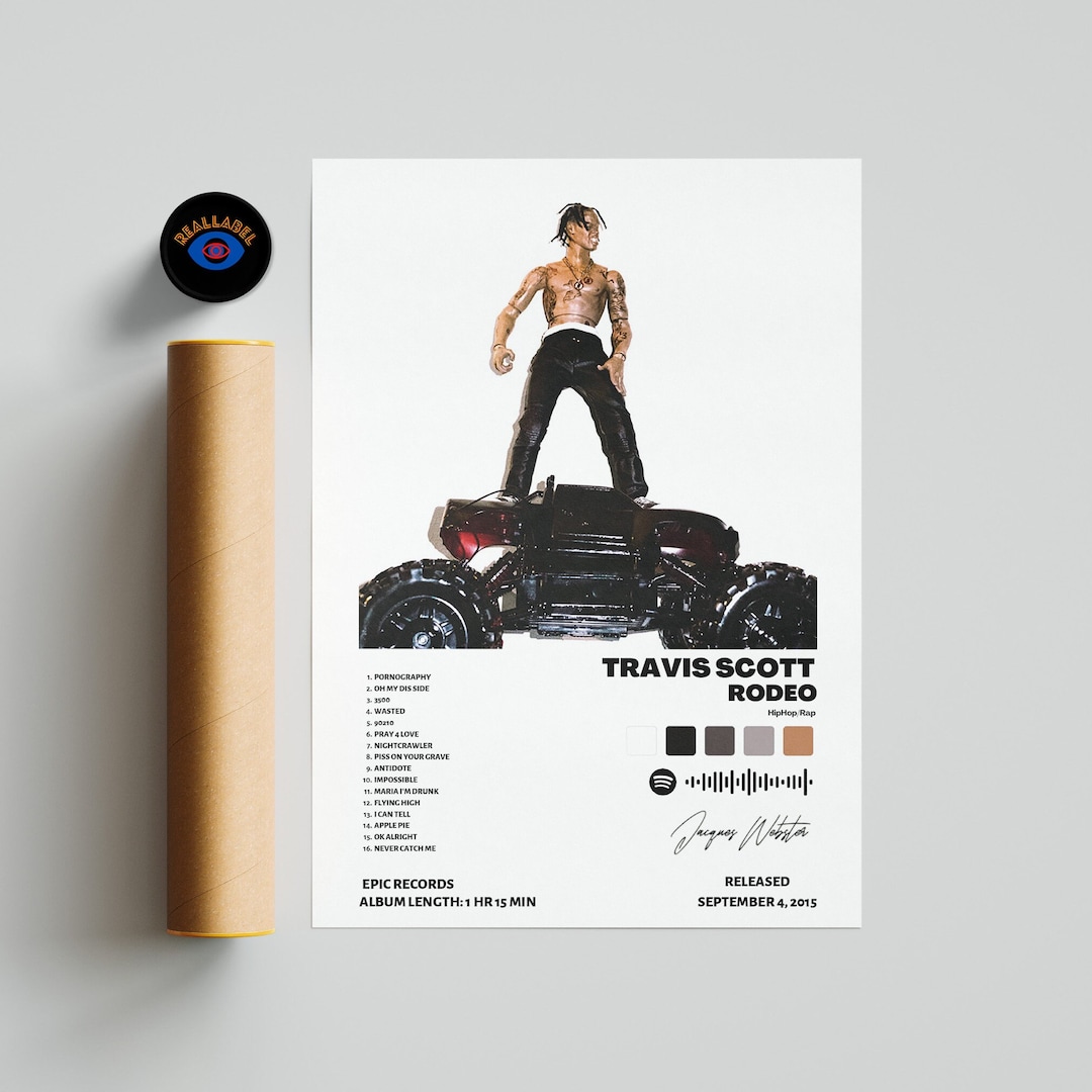 Travis Scott Rodeo Album Cover Poster, Room Decor, Wall Art, Music ...