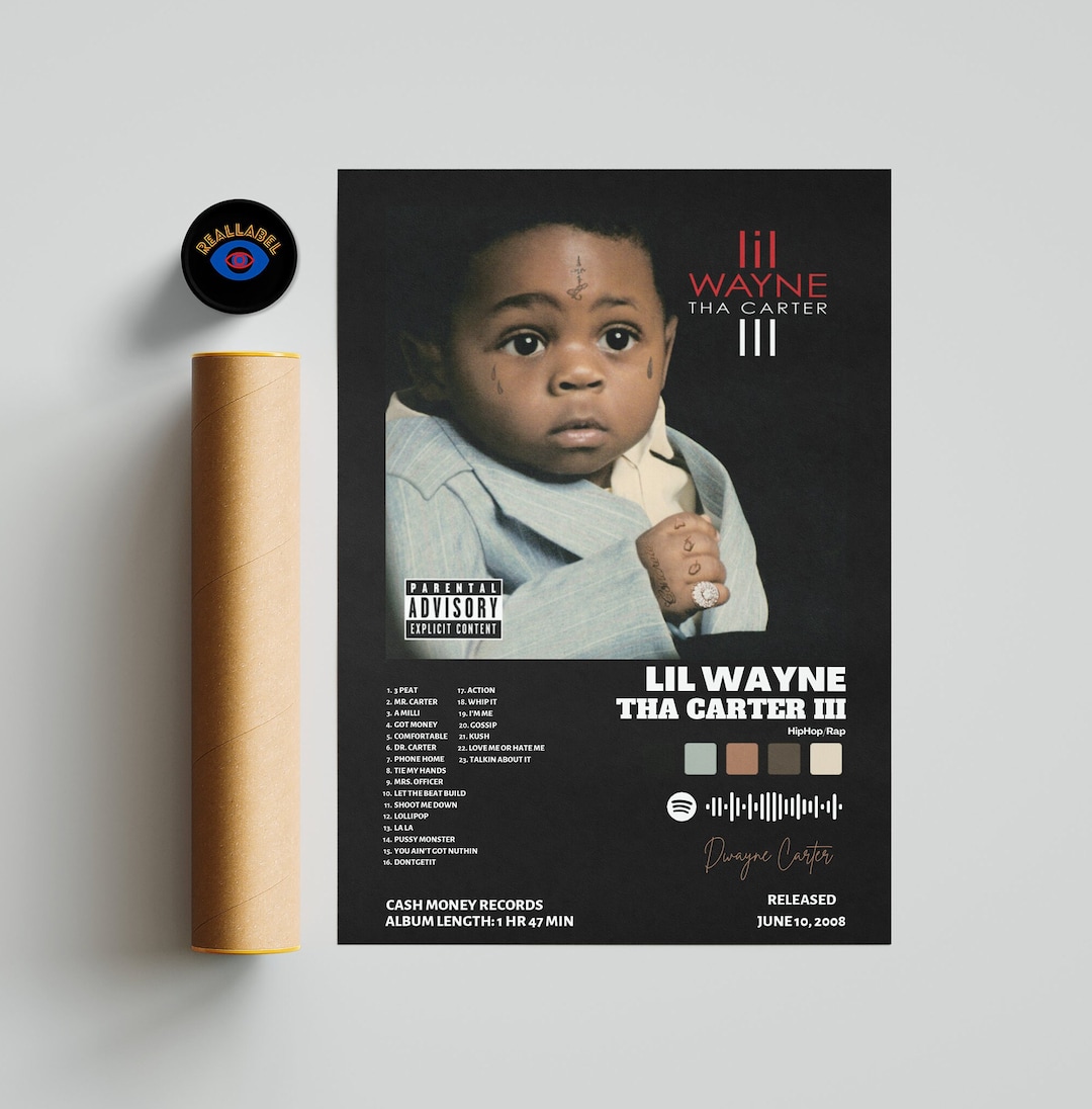 Lil Wayne – Tha Carter 3 - Album Cover Poster, Room Decor, Wall Art ...