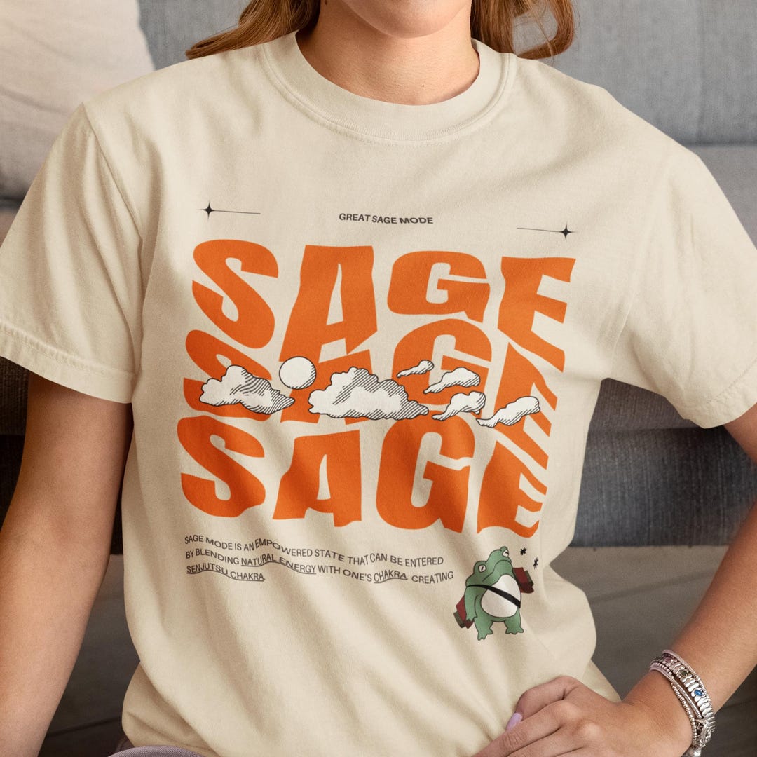 Naruto Anime Retro Aesthetic Graphic Tshirt Sage Mode Vintage Summer ...
