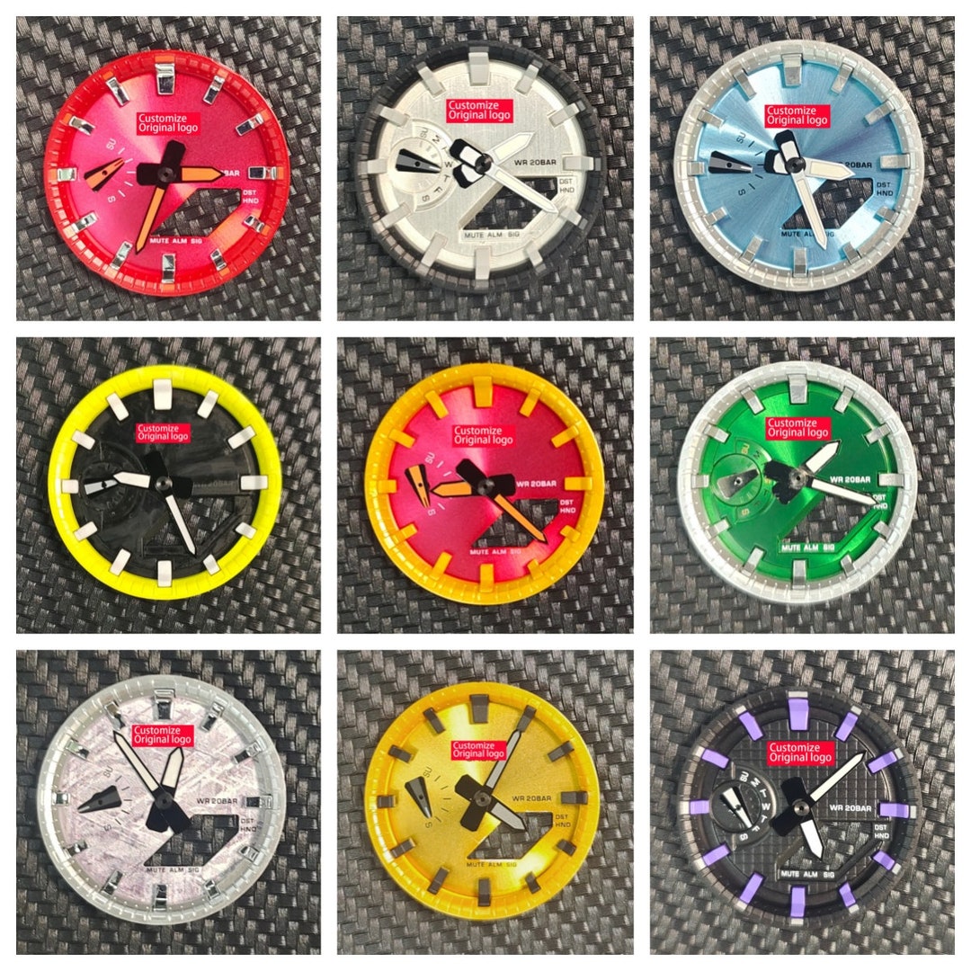 Meteorite Dial Set GA2100 GA2100 Face 4 in 1 Marker Watch Hand Inner ...