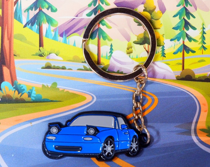 Mazda MX-5 Miata NA Soft Enamel Pin Keychain - Mariner Blue - Etsy