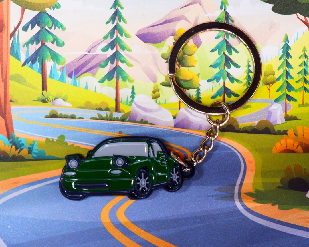 Mazda MX-5 Miata NA Soft Enamel Pin Keychain - British Racing Green - Etsy