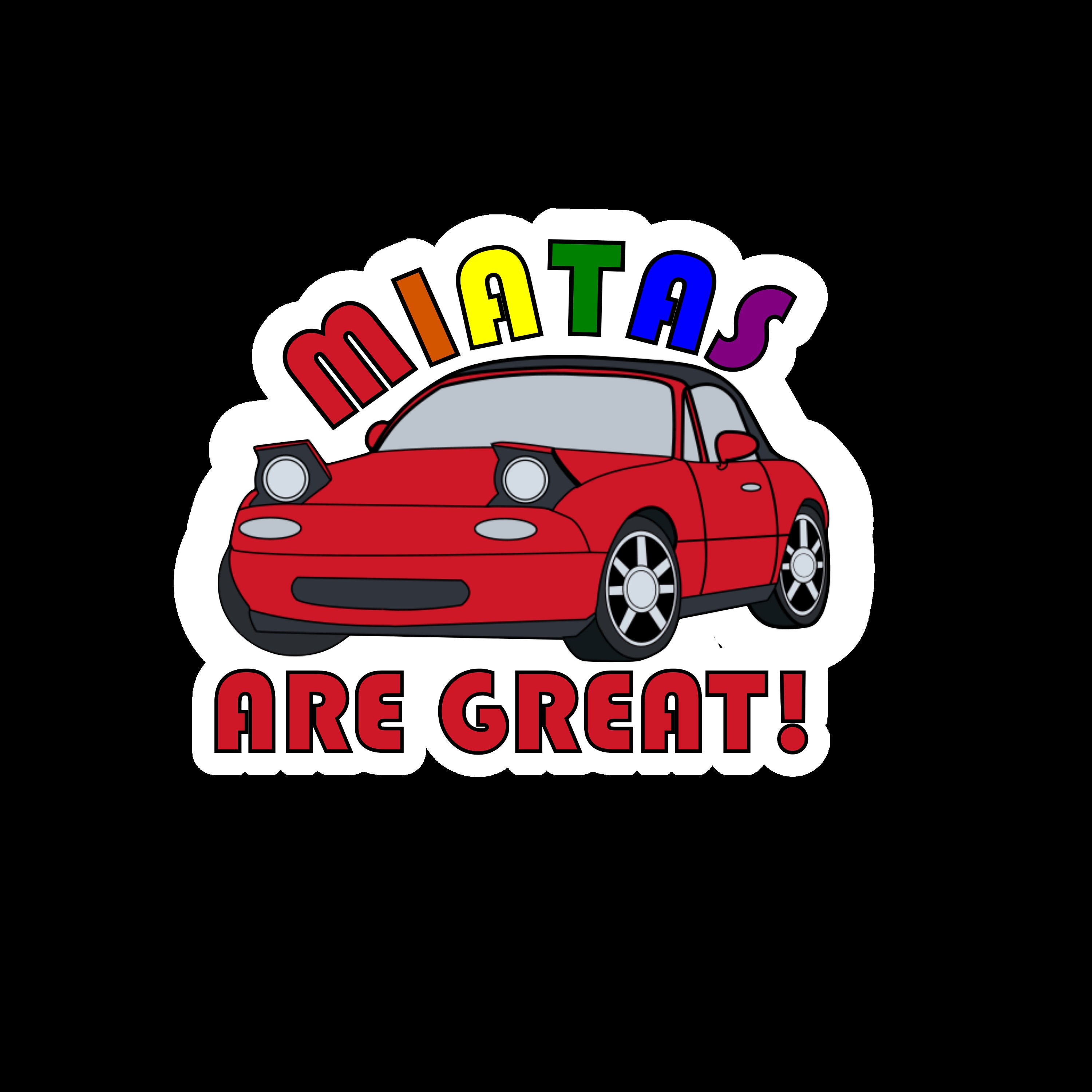 Mazda MX-5 Miata Rainbow Pride Sticker "miatas Are Great" - Etsy