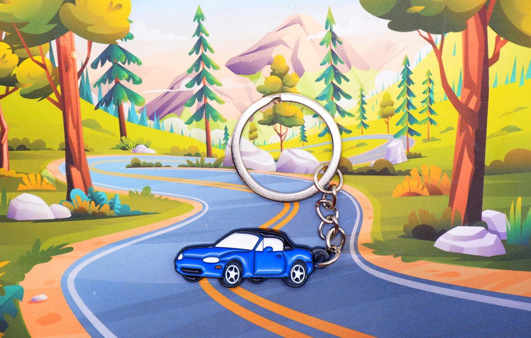 NEW - Mazda MX-5 Miata NB Soft Enamel Pin Keychain - Blue - Etsy