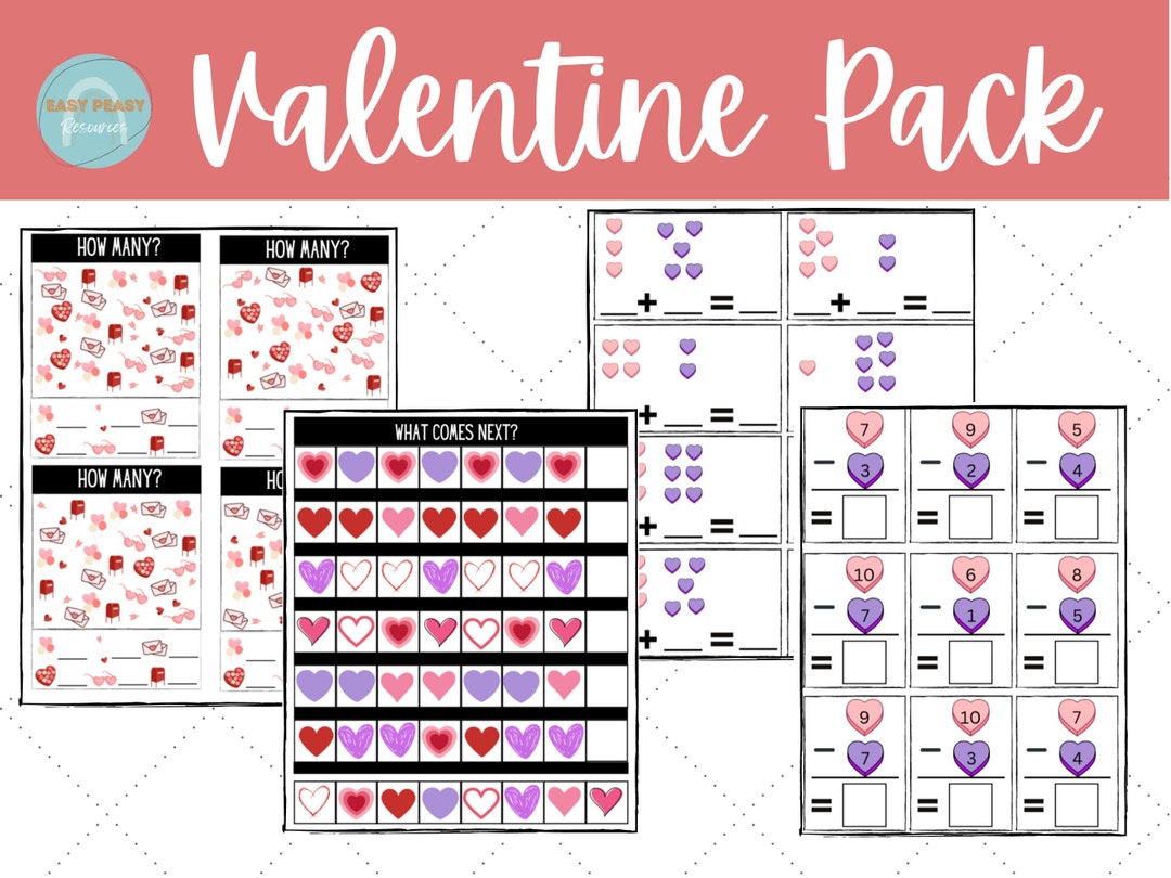 Valentine Pack Heart Patterns I SPY Valentine Objects Candy - Etsy