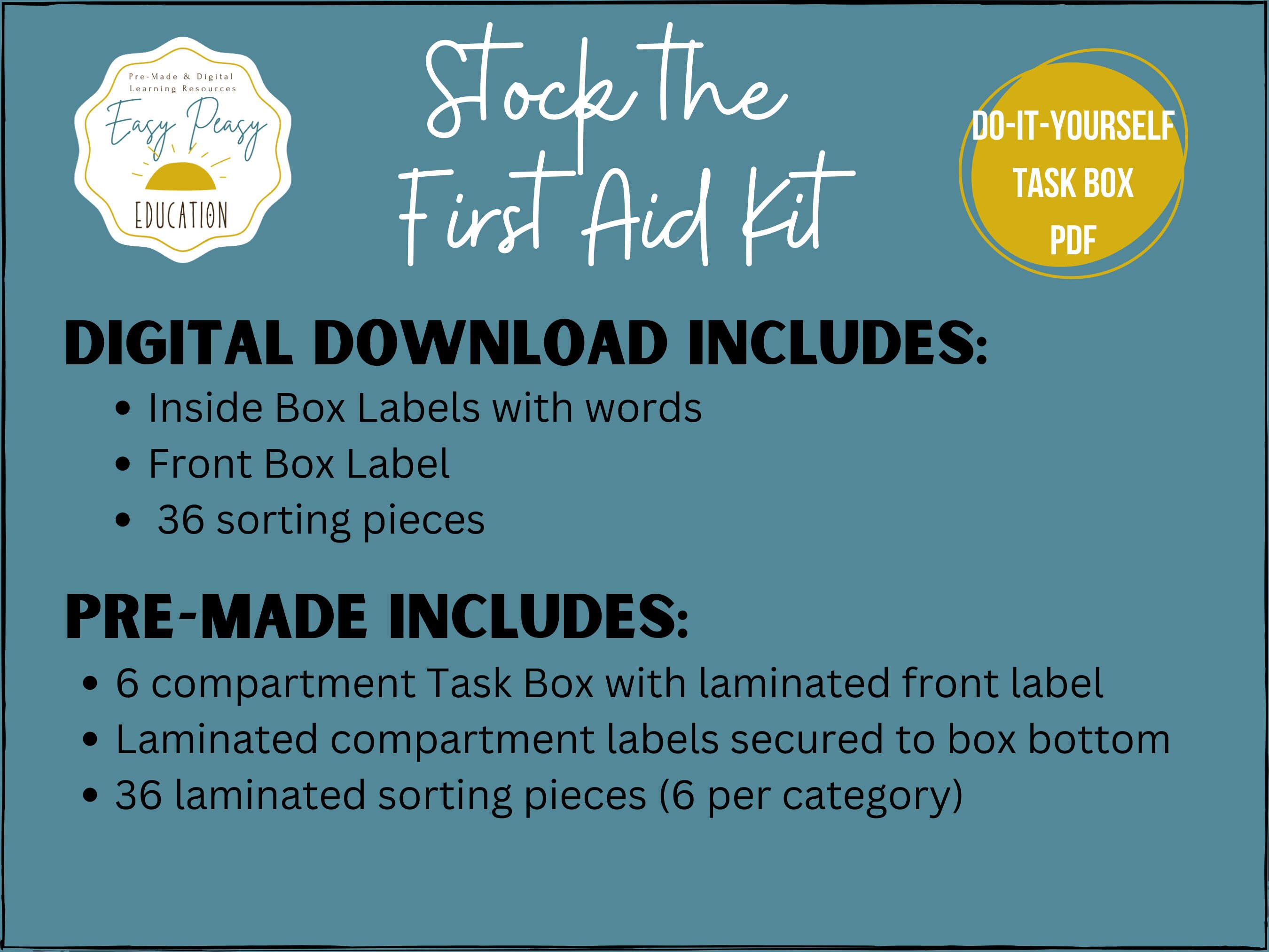 Task Box for Special Education | Vocational Task | Life Skills Work Box ...