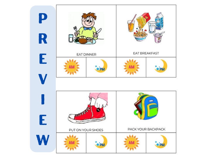 Telling Time Learning Activity AM or PM Clip Cards Task Cards for Math ...