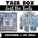 Special Education Task Box BUNDLE Vocational & Life Skills independent ...