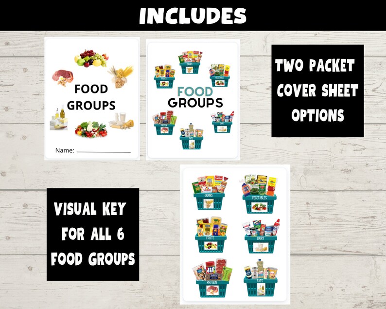 Food Group Printable Packet, Food Pyramid Resource, Healthy Eating ...