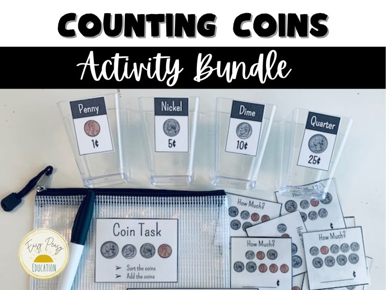 Money Math | Life Skills & Vocational Sorting Tasks | Counting Coins ...