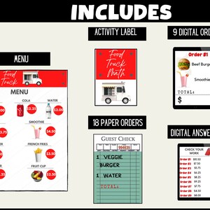 Menu Math | Money Skills | Special Education | Vocational Job Skills ...
