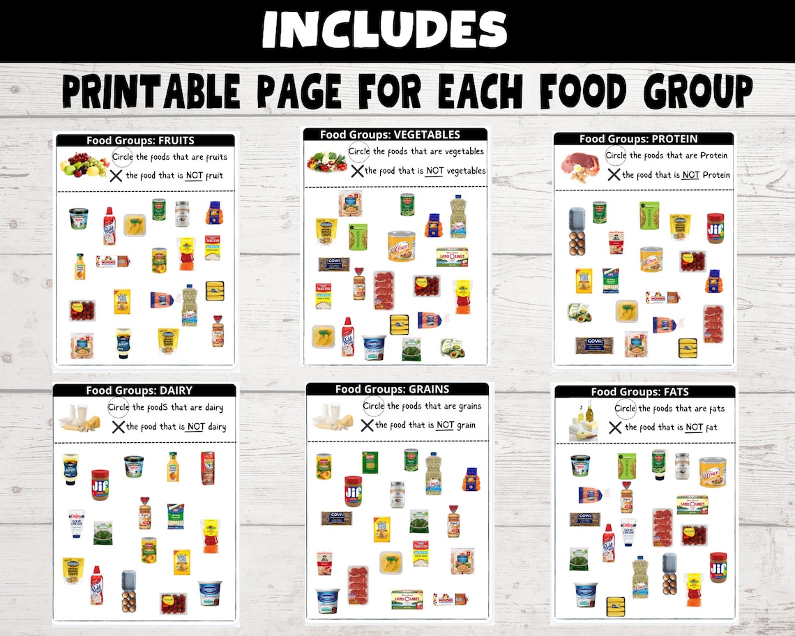 Food Group Printable Packet, Food Pyramid Resource, Healthy Eating ...