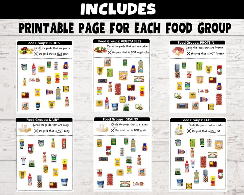 Food Group Printable Packet, Food Pyramid Resource, Healthy Eating ...