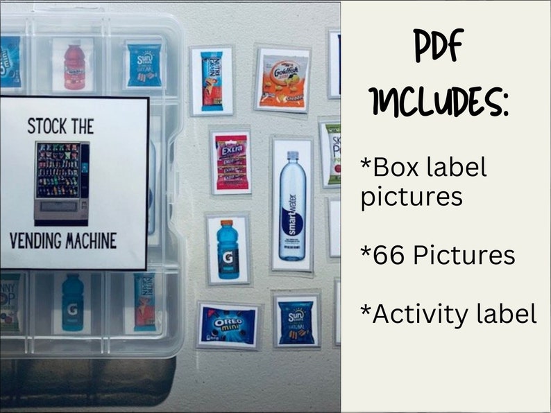Special Education Task Box Stock the Vending Machine Task - Etsy