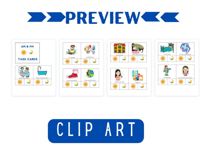 Telling Time Learning Activity AM or PM Clip Cards Task Cards for Math ...
