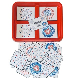 4th of July Sorting Activity Independence Day for Kids Summer Activity ...