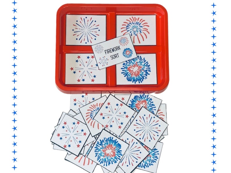 4th of July Sorting Activity Independence Day for Kids Summer Activity ...