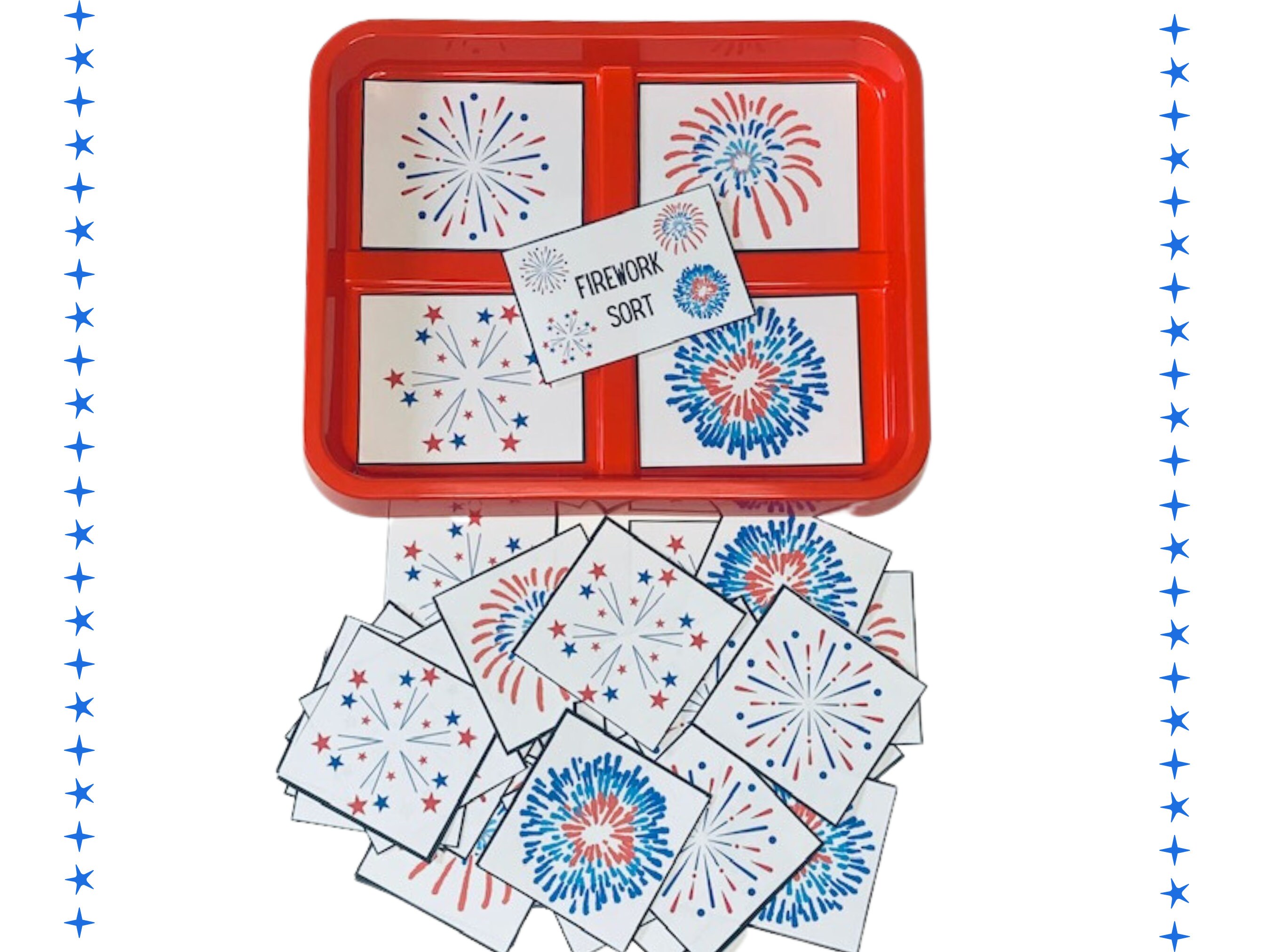 4th of July Sorting Activity Independence Day for Kids Summer Activity ...