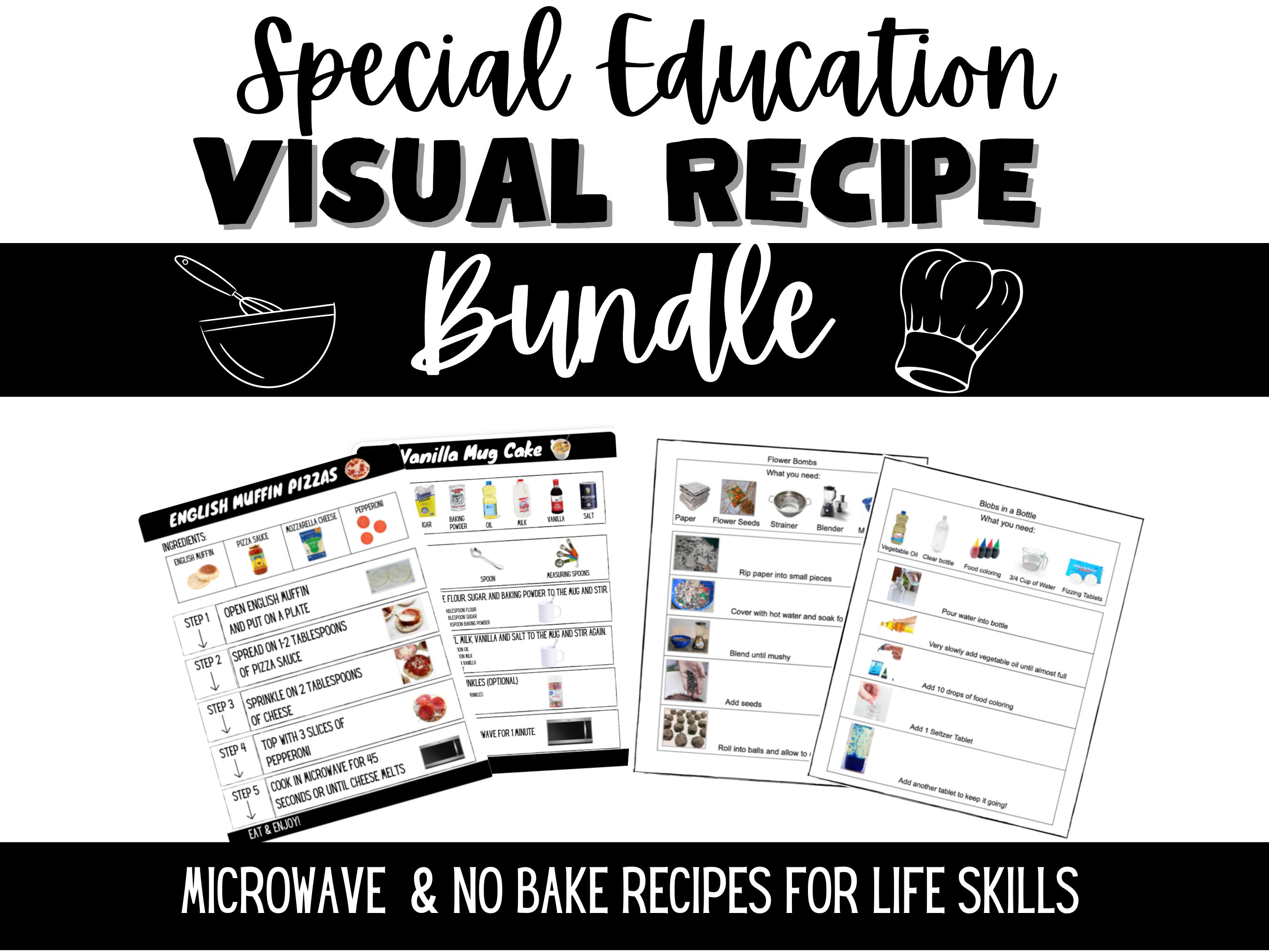 Visual Recipes for Special Education Cooking in Life Skills Classroom ...