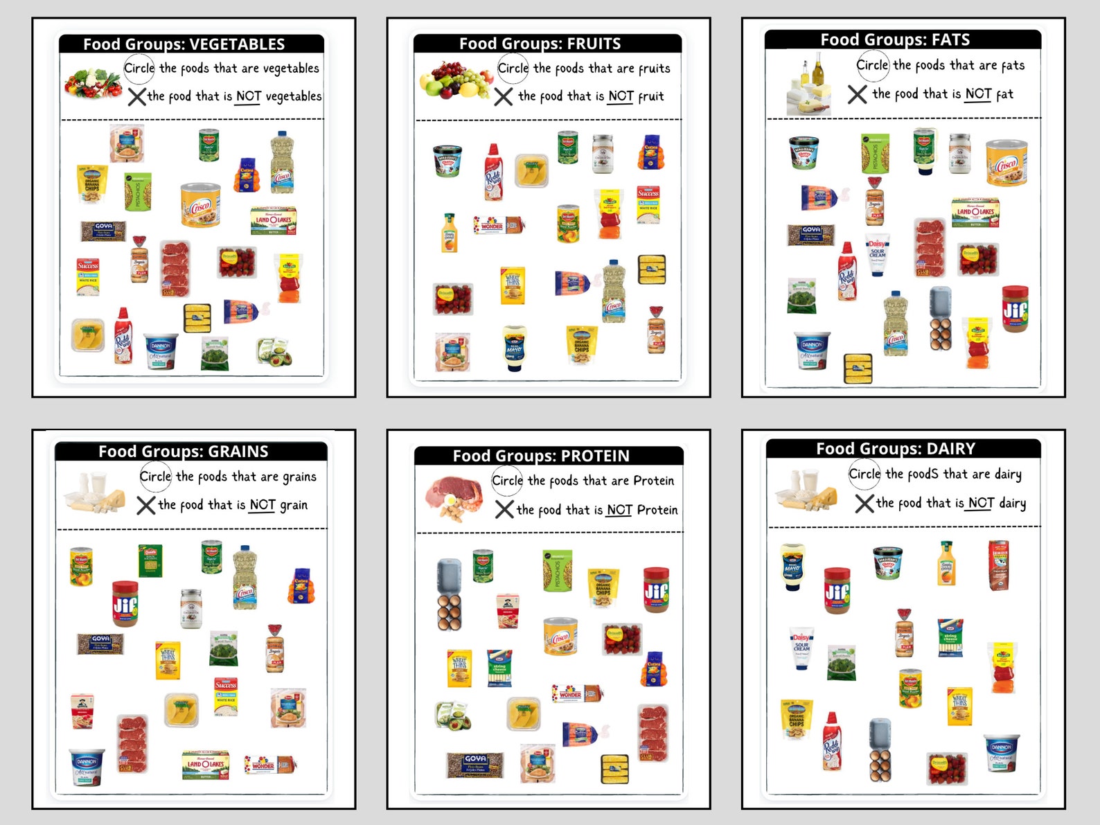 Food Group Printable Packet Food Pyramid Resource Healthy - Etsy