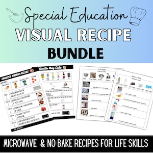 Visual Recipes for Special Education Cooking in Life Skills - Etsy