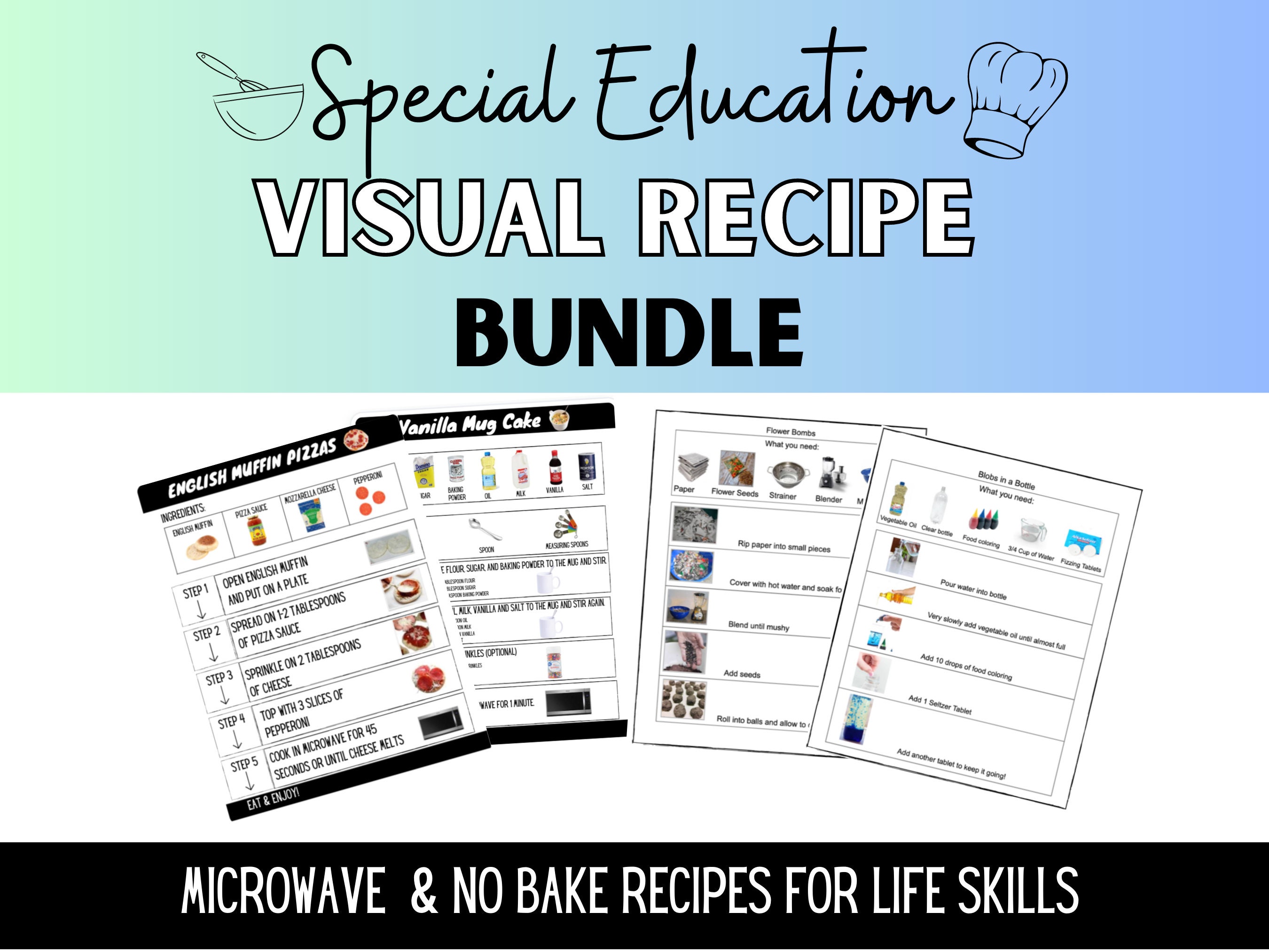 Visual Recipes for Special Education Cooking in Life Skills Classroom ...