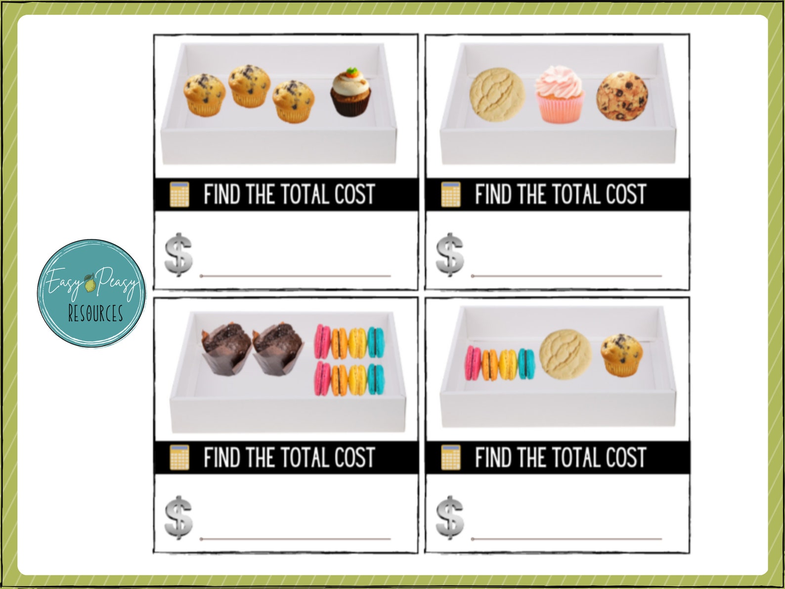 Money Task Cards Find the Total Real Pictures Life - Etsy